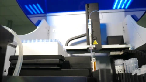PCR robot for genetic analysis of biolog... | Stock Video | Pond5