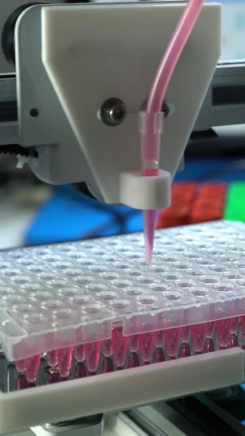 PCR robot for genetic analysis of biolog... | Stock Video | Pond5