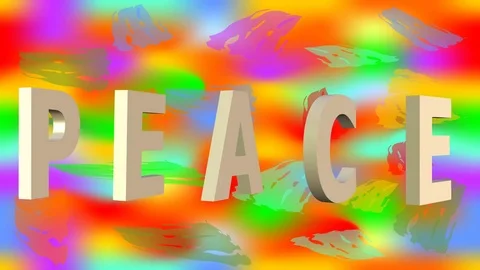 For peace animation with anti war symbol... | Stock Video | Pond5
