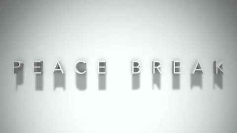peace break 3D title animation with shad... | Stock Video | Pond5