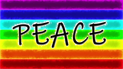 Peace flag animation. rainbow flag.peace... | Stock Video | Pond5