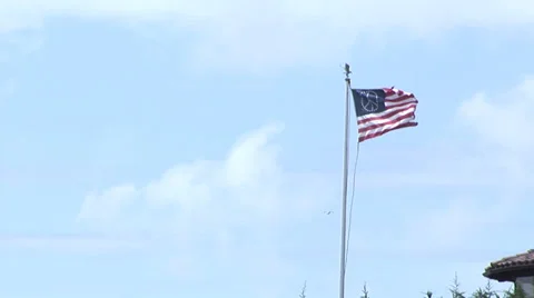Peace Flag on Del Mar Beach | Stock Video | Pond5