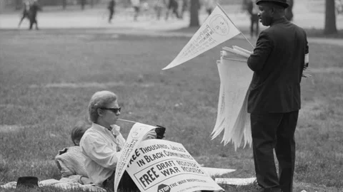 Peace March New York 1967 Vietnam Protes... | Stock Video | Pond5