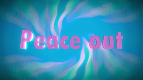Peace out sixties hippy style pink Psych... | Stock Video | Pond5