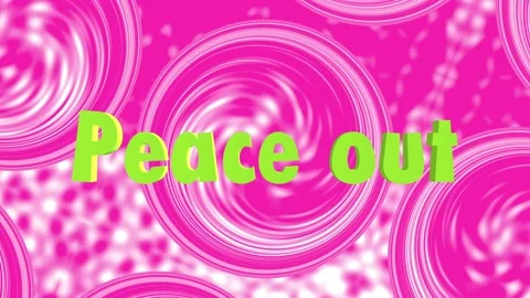 Peace out sixties hippy style pink Psych... | Stock Video | Pond5