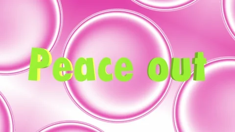 Peace out sixties hippy style pink Psych... | Stock Video | Pond5