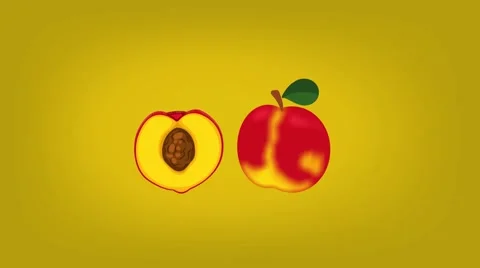 peach - Vector Graphics - Food Animatio... | Stock Video | Pond5
