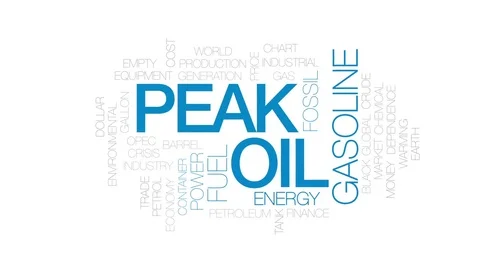 Peak oil animated word cloud, text desig... | Stock Video | Pond5