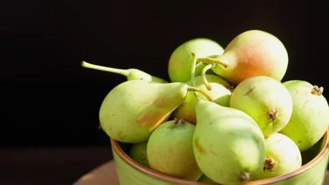 The pears are spinning in a circle | Stock Video | Pond5
