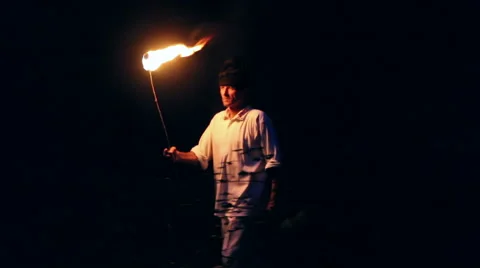 Peasant walking through forest using a w... | Stock Video | Pond5