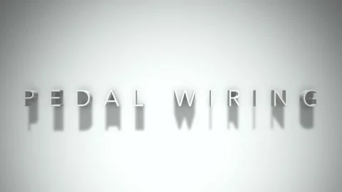 pedal wiring 3D title animation white te... | Stock Video | Pond5