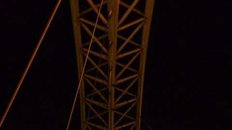 Pedestrian bridge into city | Stock Video | Pond5