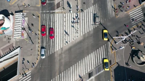 Pedestrian Crossing Street Intersection ... | Stock Video | Pond5