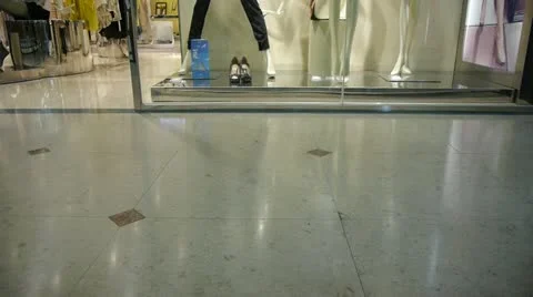 Pedestrian footsteps in the mall before ... | Stock Video | Pond5