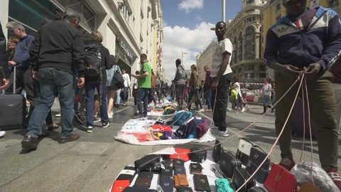 Illegal Street Shopping Stock Footage ~ Royalty Free Stock Videos | Pond5