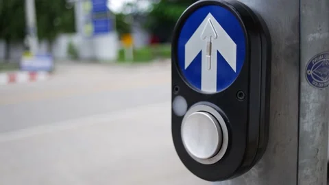 Pedestrian traffic light button in Asia | Stock Video | Pond5