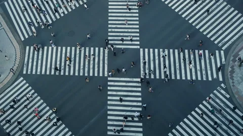 Crossing Roads Tokyo Stock Footage ~ Royalty Free Stock Videos | Pond5