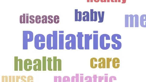 Pediatrics Word Cloud Animated On White ... | Stock Video | Pond5