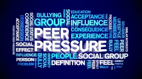 Peer Pressure animated word cloud,animat... | Stock Video | Pond5