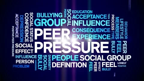 Peer Pressure animated word cloud,animat... | Stock Video | Pond5