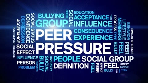 Peer Pressure animated word cloud,animat... | Stock Video | Pond5