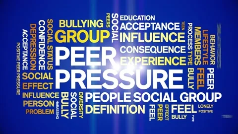 Peer Pressure animated word cloud,animat... | Stock Video | Pond5