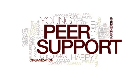 Peer support animated word cloud, text d... | Stock Video | Pond5