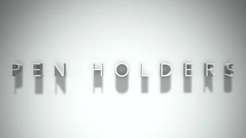 pen holders 3D title animation with shad... | Stock Video | Pond5