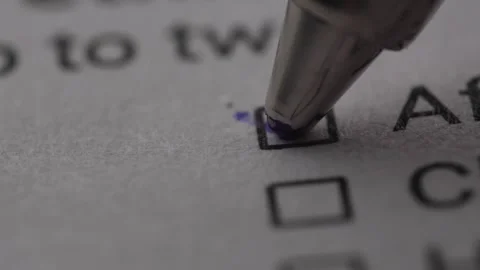 Pen mark a Checkbox labeled 'African Ame... | Stock Video | Pond5