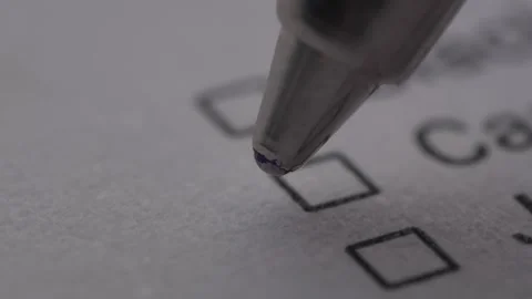 Pen mark a Checkbox labeled 'Native Amer... | Stock Video | Pond5