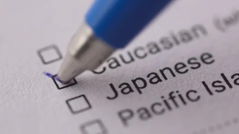 Pen mark a Checkbox labeled 'Native Amer... | Stock Video | Pond5