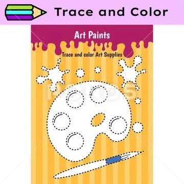 Pen tracing lines activity worksheet for children. Pencil control for ...