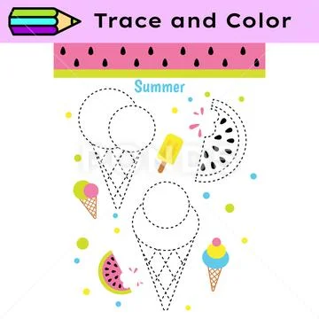 Pen tracing lines activity worksheet for children. Pencil control for ...
