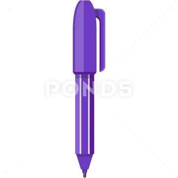 Pen vector isolated ink marker illustration on white ~ Clip Art #155441959