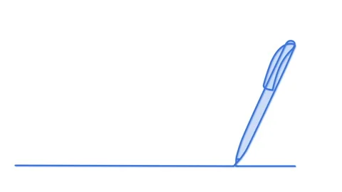 Pen writing line self drawing animation.... | Stock Video | Pond5