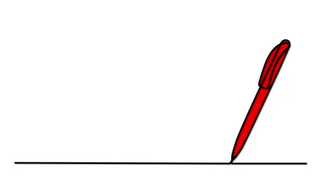 Pen writing line self drawing animation.... | Stock Video | Pond5