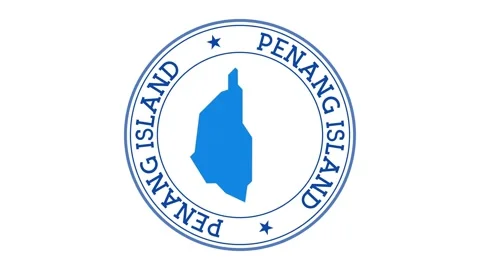 Penang Island intro. Badge with the circ... | Stock Video | Pond5