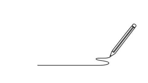 Pencil drawing line. Self drawing animat... | Stock Video | Pond5