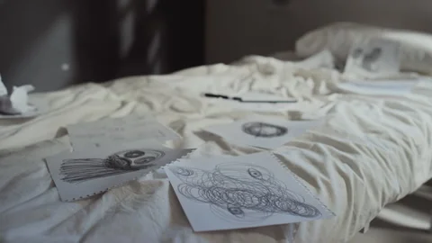 Pencil Drawings On Bed in Hospital Ward | Stock Video | Pond5