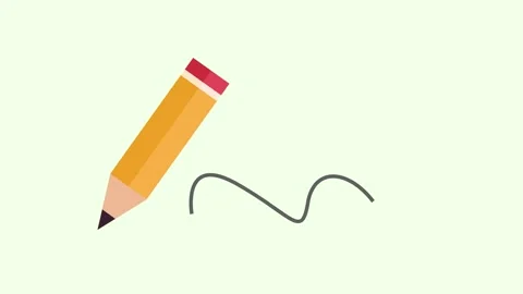 Pencil icon animated on a color backgrou... | Stock Video | Pond5