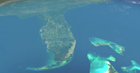 Peninsula of Florida in Earth Planet. Ae... | Stock Video | Pond5