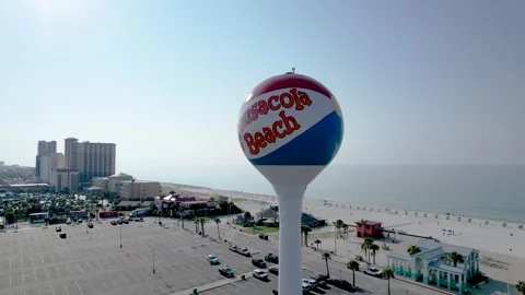 Pensacola Beach Ball Water Tower on a br... | Stock Video | Pond5