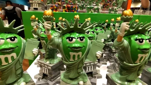 People attend M&M'S World Candy Store at... | Stock Video | Pond5