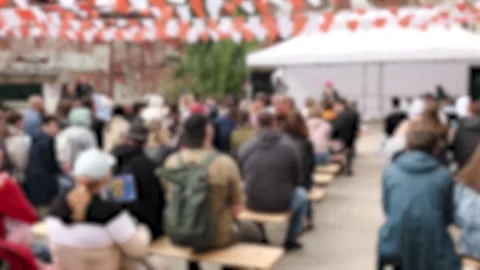 people in the audience open-air amphithe... | Stock Video | Pond5