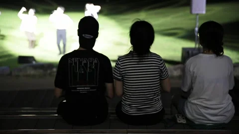 people clapping during the night, on the... | Stock Video | Pond5