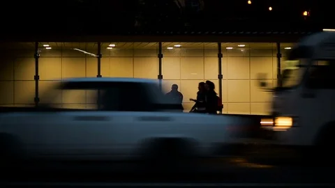 people coming out of the underground ped... | Stock Video | Pond5