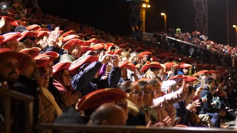 People crowd spectators in the stands cl... | Stock Video | Pond5