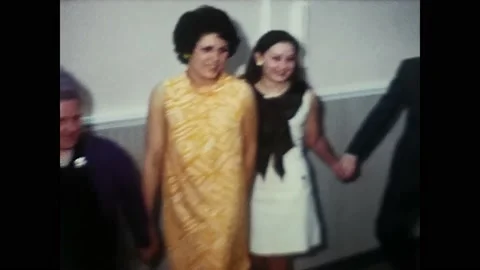people dance in circles in the 70s | Stock Video | Pond5