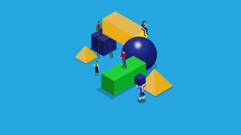 People with different 3d shapes | Stock Video | Pond5