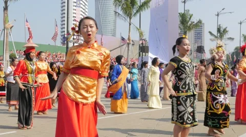 People dressed in local traditional dres... | Stock Video | Pond5